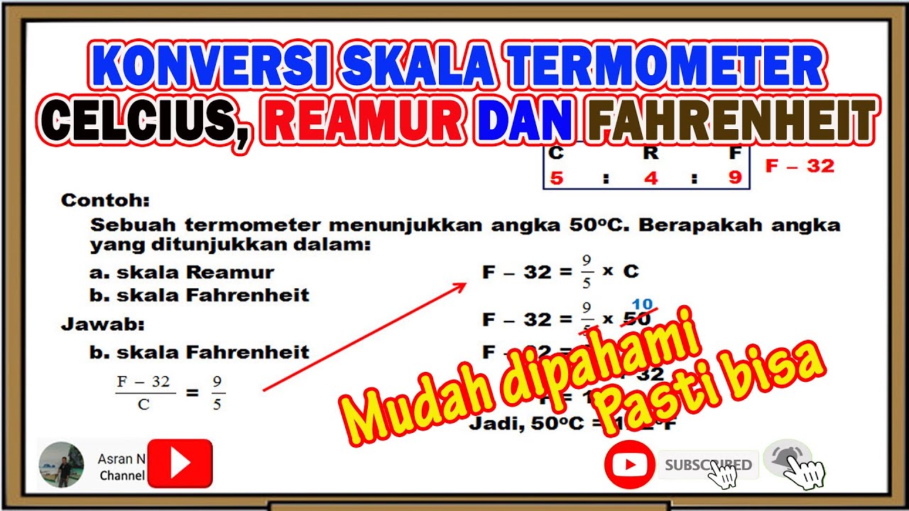 cara mudah konversi skala termometer celcius, reamur dan fahrenheit ...