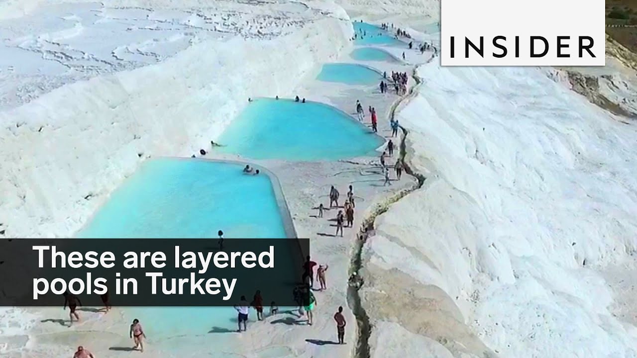 These layered pools in Turkey are otherworldly - YouTube