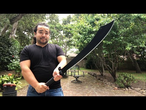 Chinese Warsword machete NEW HANDLE! - YouTube