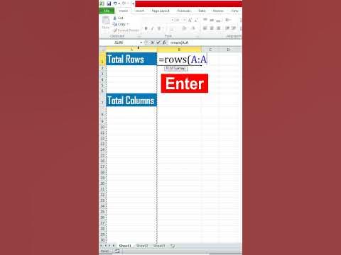 Total rows and columns in Excel || How many rows and columns || #excel #viral #trending # ...