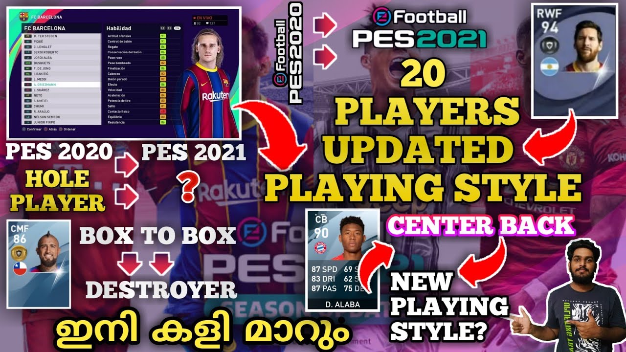 Newly Confirmed Changes In Player POSITION & PLAYINGSTYLE In PES 2021 ...