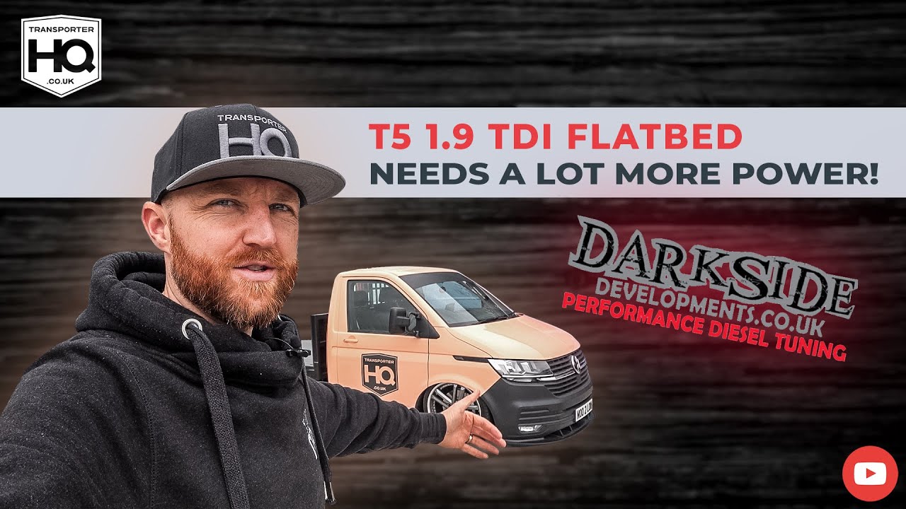 Our 1.9 tdi VW T5 Flatbed needs more power so we took it to Darkside Developments. MORE BHP ...