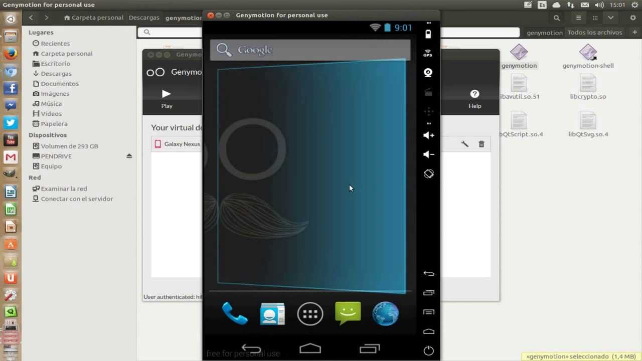 Còmo instalar android en Ubuntu 13.10/14.04/14.10 con Genymotion - YouTube