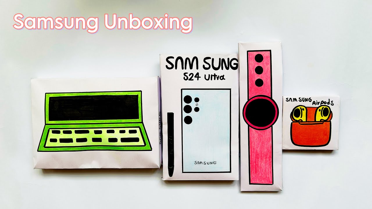 📲making paper phone squishy & MacBook & Airpods & SamSung watch|paper ...