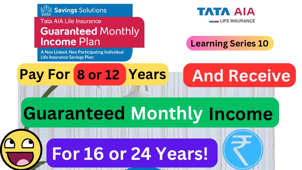 Tata AIA Guaranteed Monthly Income Plan 2024 l Income For Double Time l ...