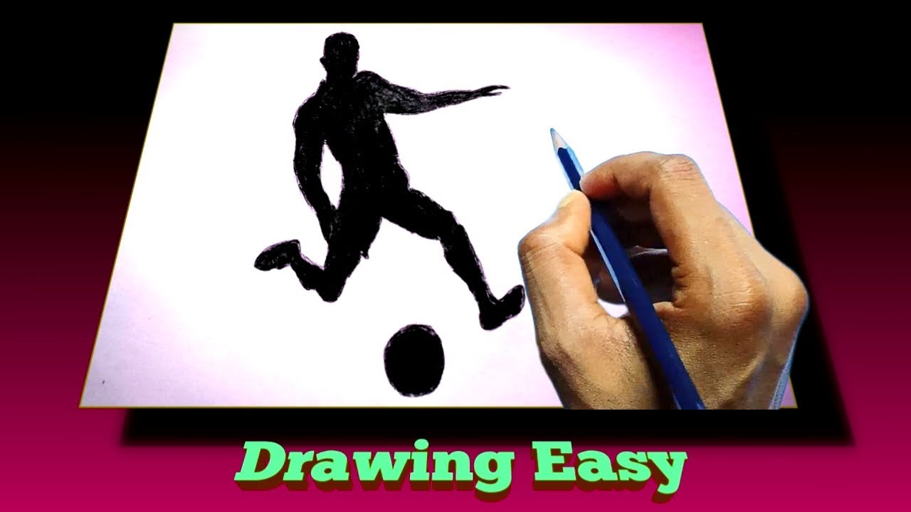 Player And Football Drawing Tutorial By Pencil | G Gallantry Official ...