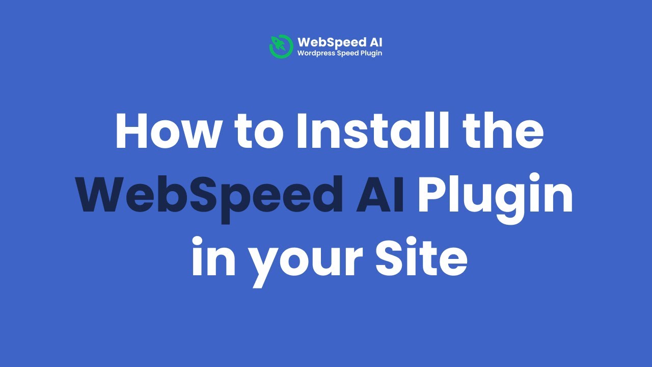 How to Install the WebSpeed AI Plugin - YouTube