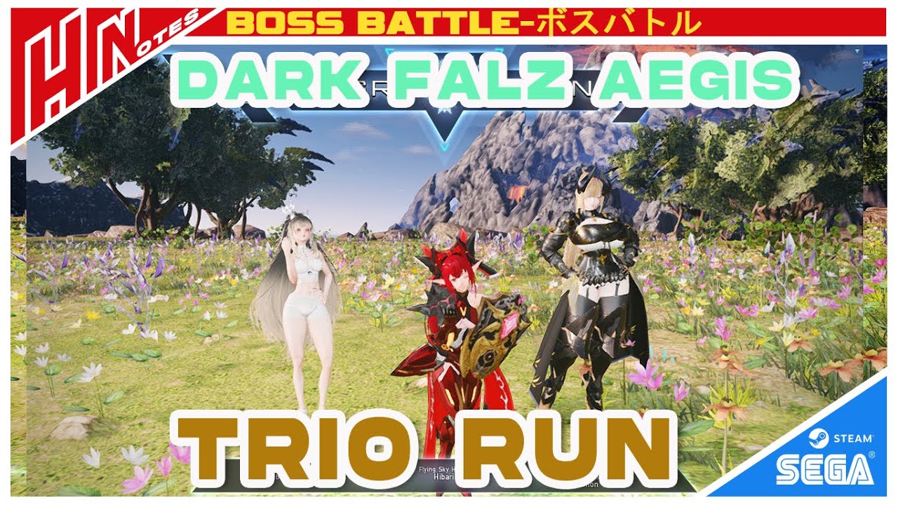 【PSO2NGS】Boss Battle:Dark Falz Aegis Trio Edition - YouTube