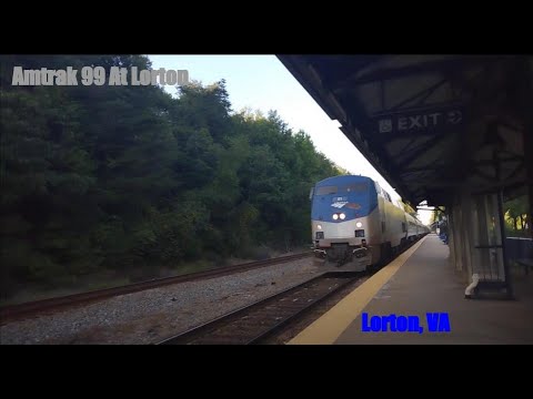 Amtrak 99 NER At Lorton - YouTube