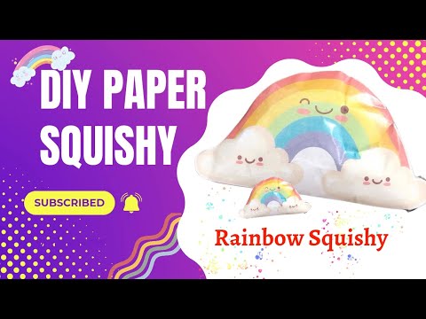 DIY Squishy paper || Rainbow squishy - YouTube