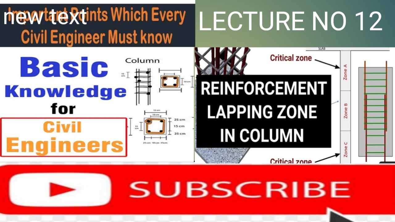 Overlap in column | Lap portion in columns|Engineer Asif Iqbal khattak ...