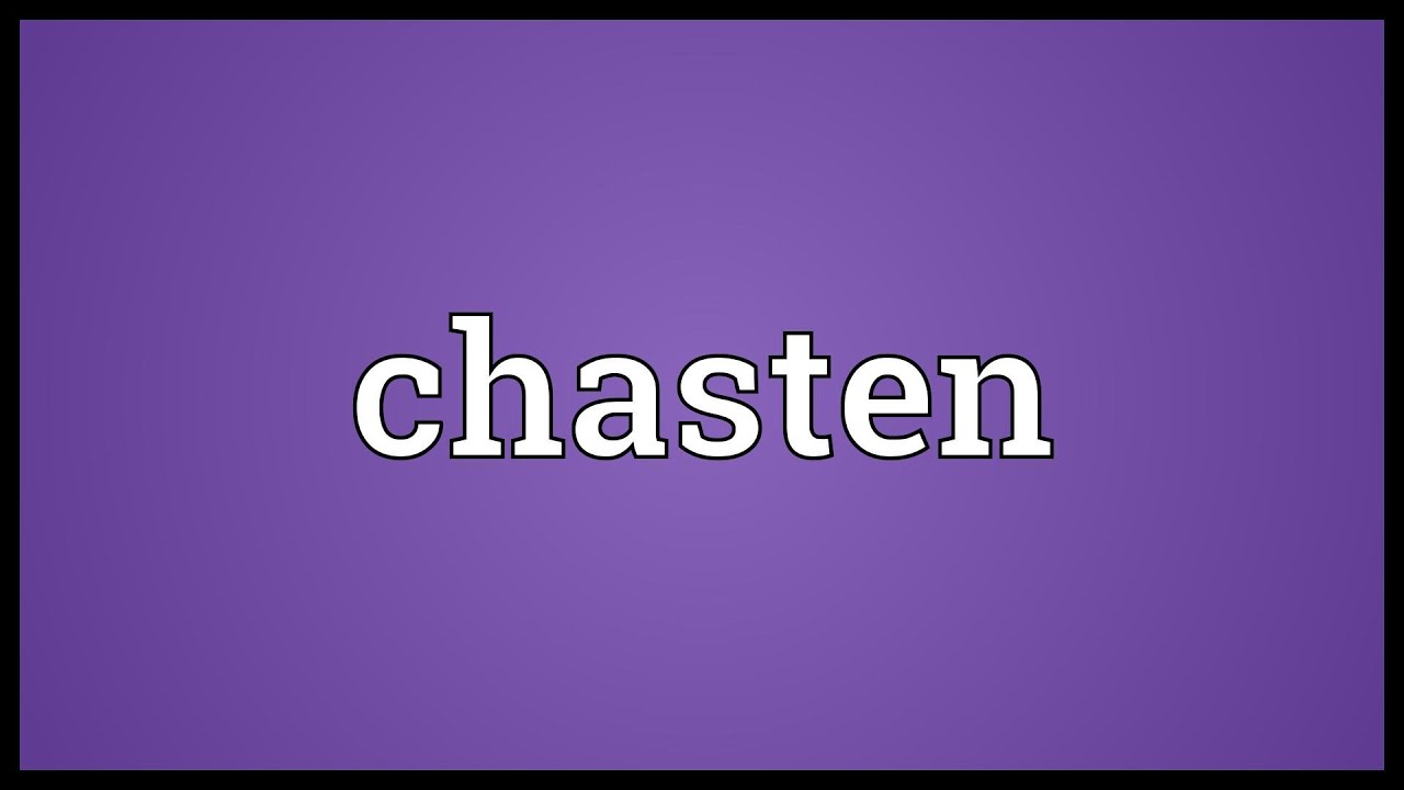 Chasten Meaning - YouTube
