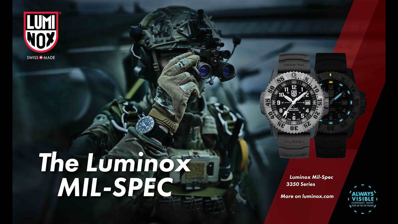 LUMINOX MIL-SPEC WATCH 3350 - Product Reveal. - YouTube