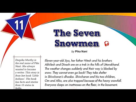 the seven snowmen class 3 in hindi gulmohar english reader chapter 11 by pika nani - YouTube