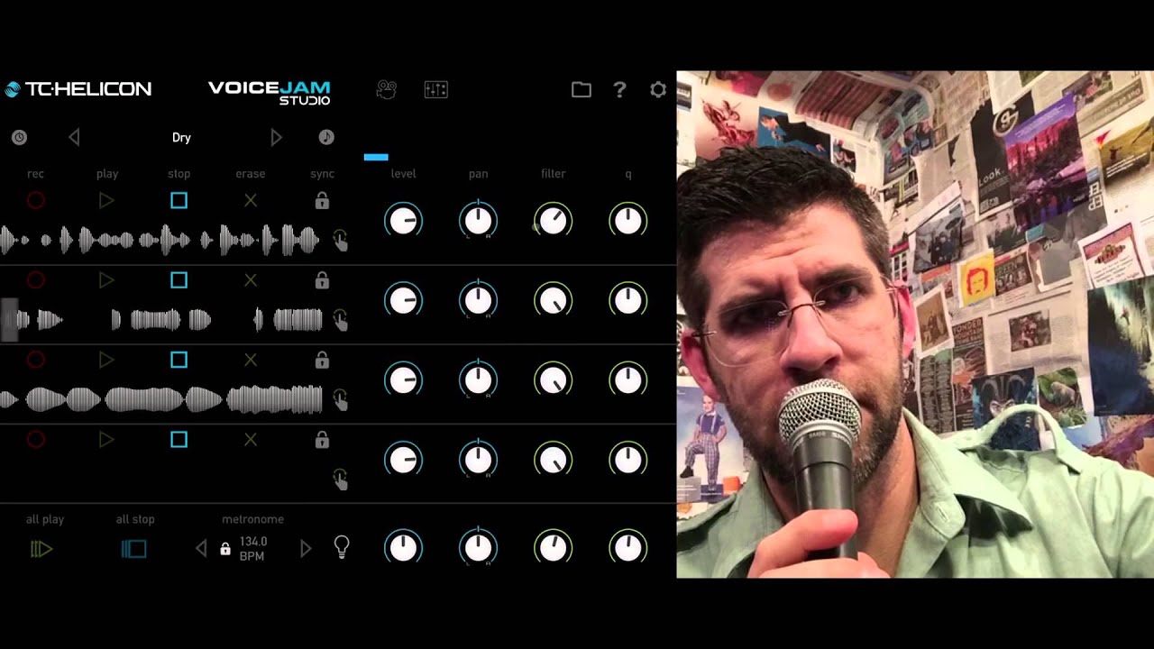 Voice Jam Studio: filter and volume track functions // TC-Helicon - YouTube