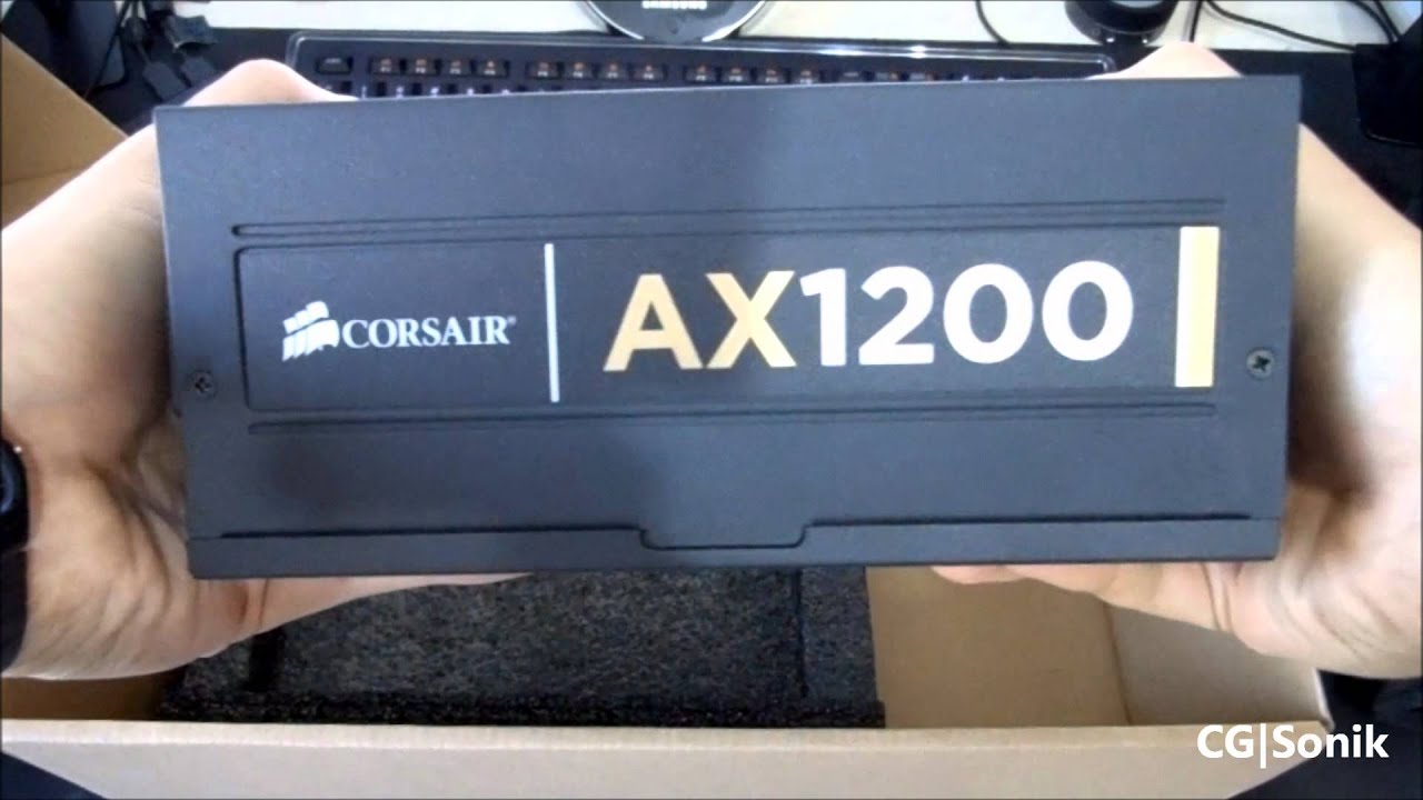 Corsair AX1200 Modular Power Supply Unboxing - YouTube