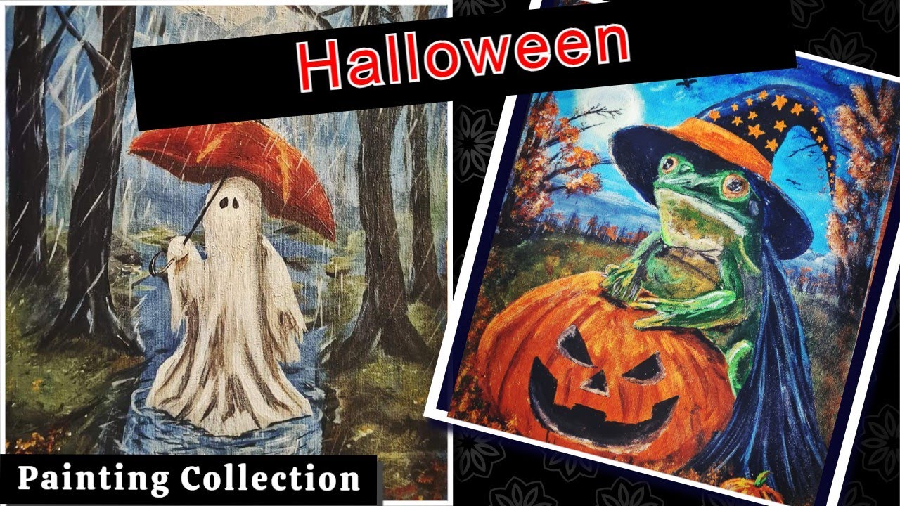 Painting Collection (Pt. 2) — Halloween Art: Crows, Ghosts, Black Cats ...