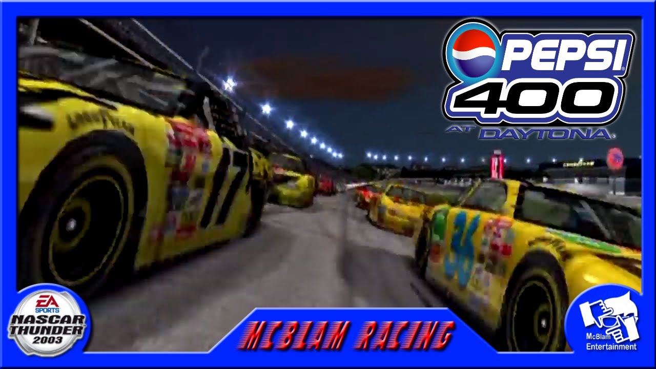 NASCAR Thunder 2003 (PS2) Gameplay - 2004 Pepsi 400 at Daytona - YouTube