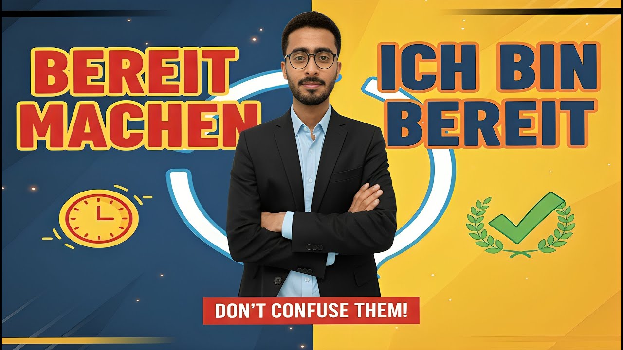 bereit machen vs. ich bin bereit | الفرق بطريقة سهلة مع إسلام البدوي ...