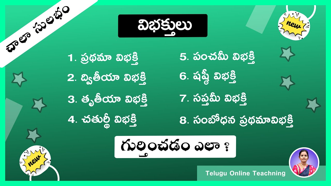 How to Identify Vibhakthulu & Pratyayalu ? | Master Vibhakti Types ...