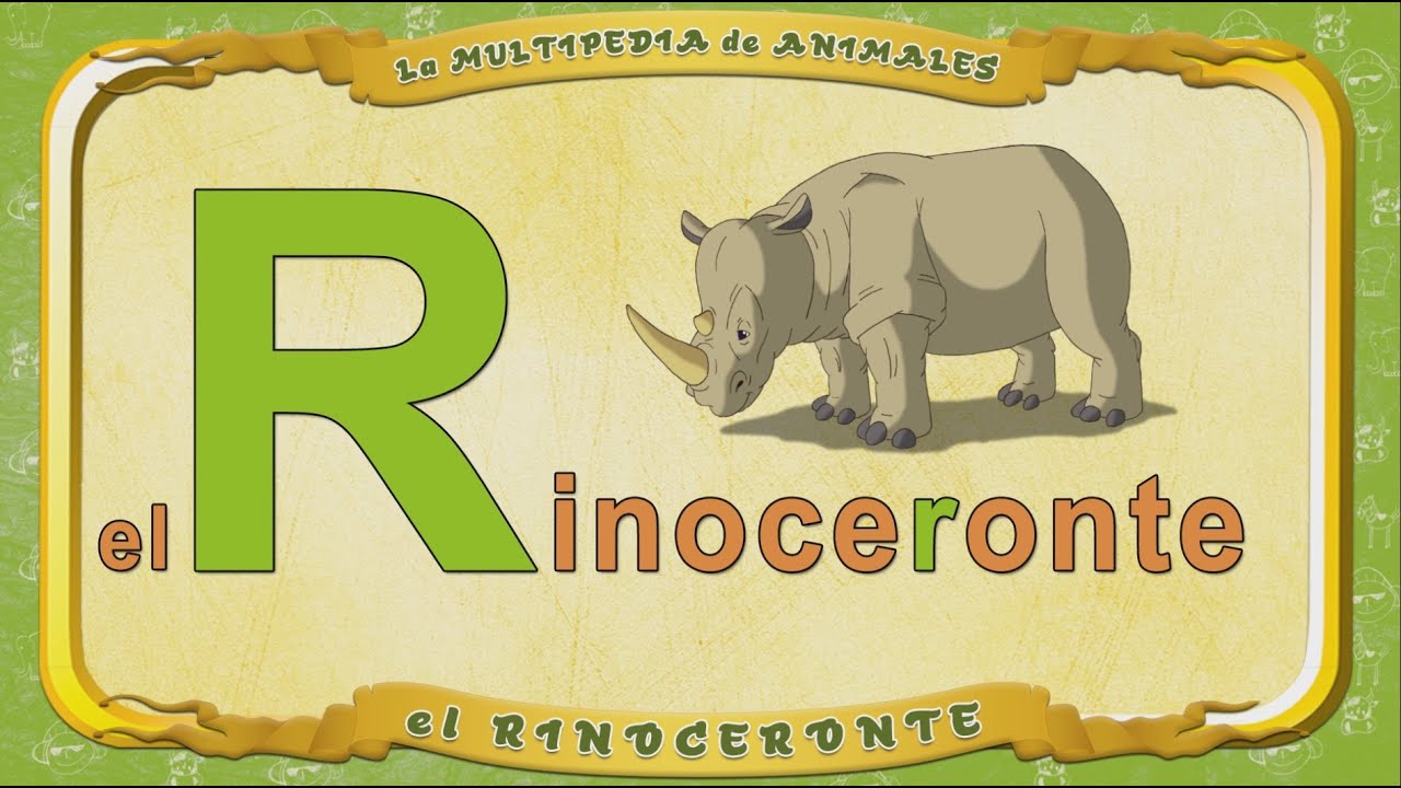 la Multipedia de animales. Letra R - el Rinoceronte - YouTube