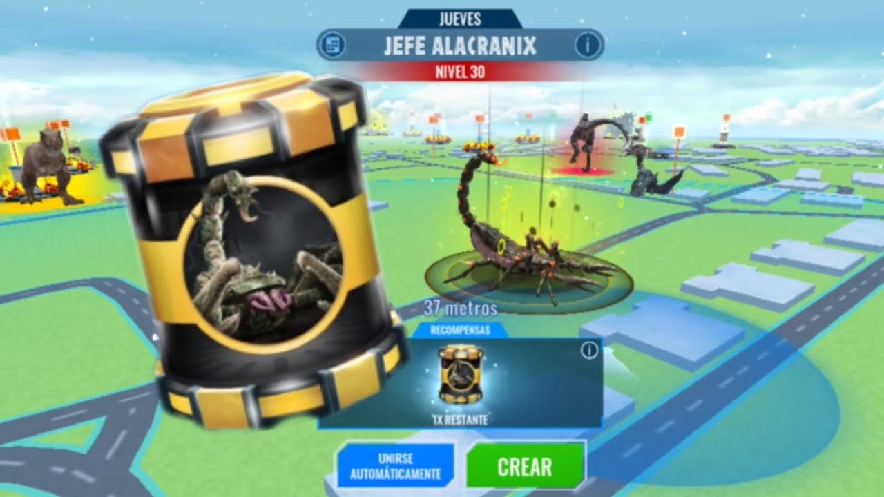 JURASSIC WORLD ALIVE | JEFE ALACRANIX - YouTube