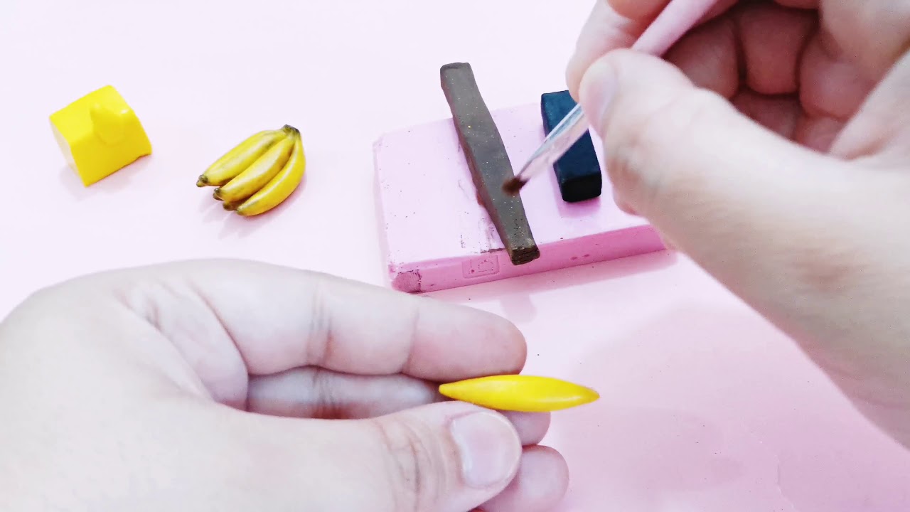 Bananas with polymer clay - YouTube