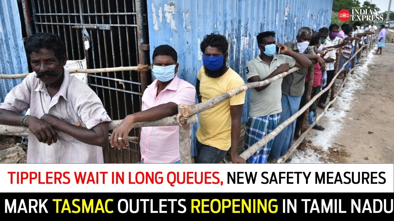 Tipplers wait in long queues, new safety measures mark TASMAC outlets ...