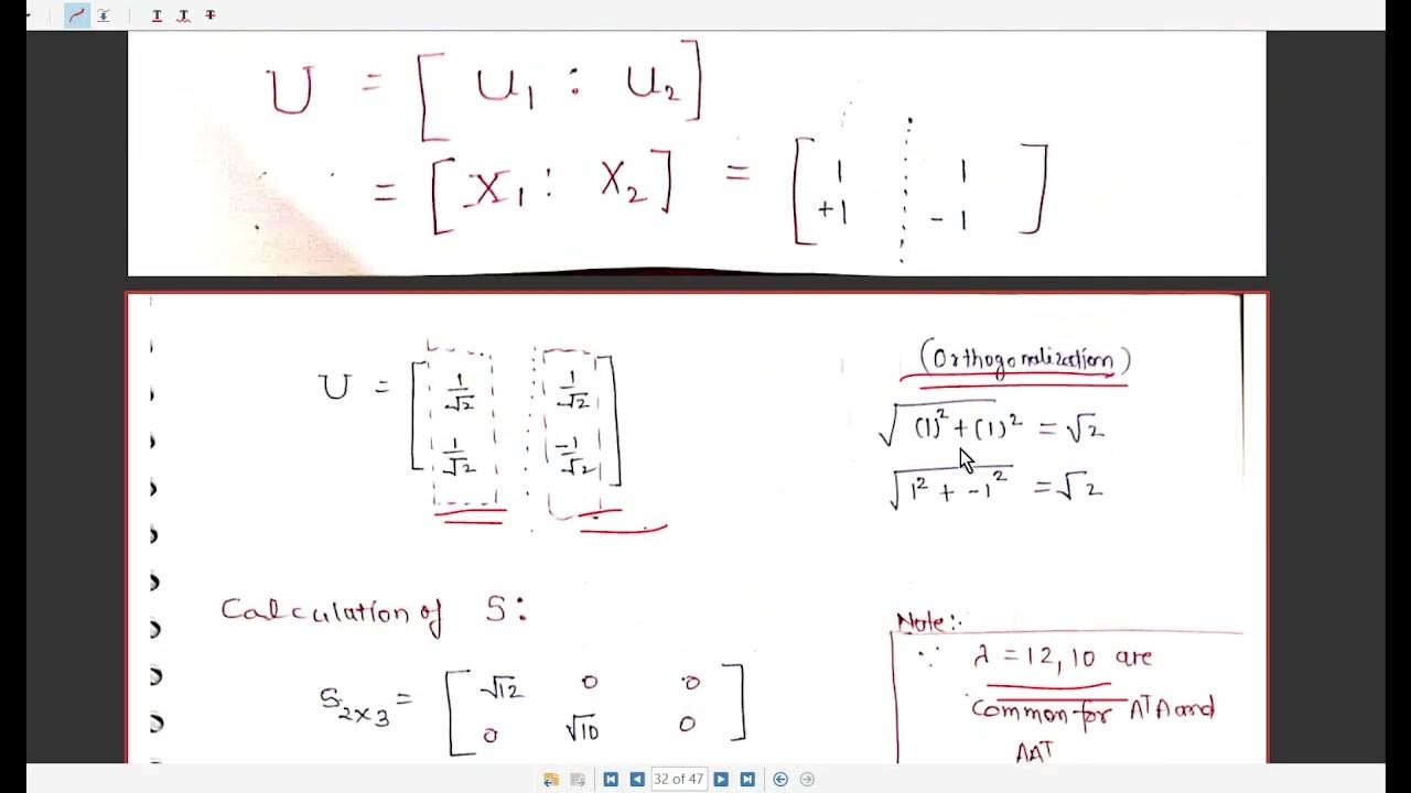 Lecture 6 : SINGULAR VALUE DECOMPOSITION - YouTube