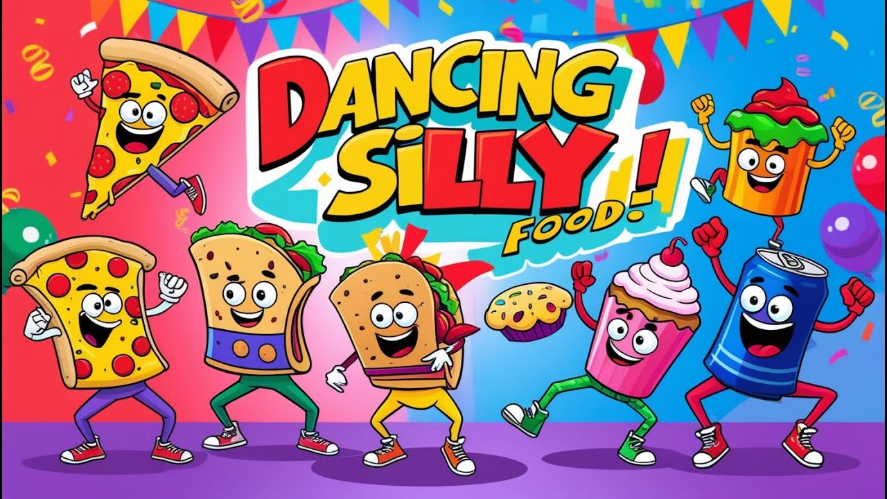 Dancing Silly Food Song | kidsfuntimebaby Nersury Rhymes and Animal ...