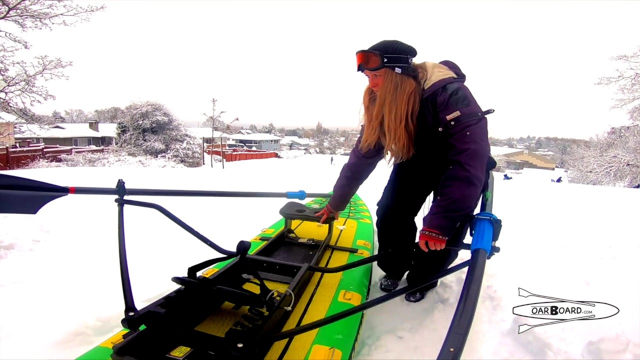Rowing in frozen snow! - YouTube