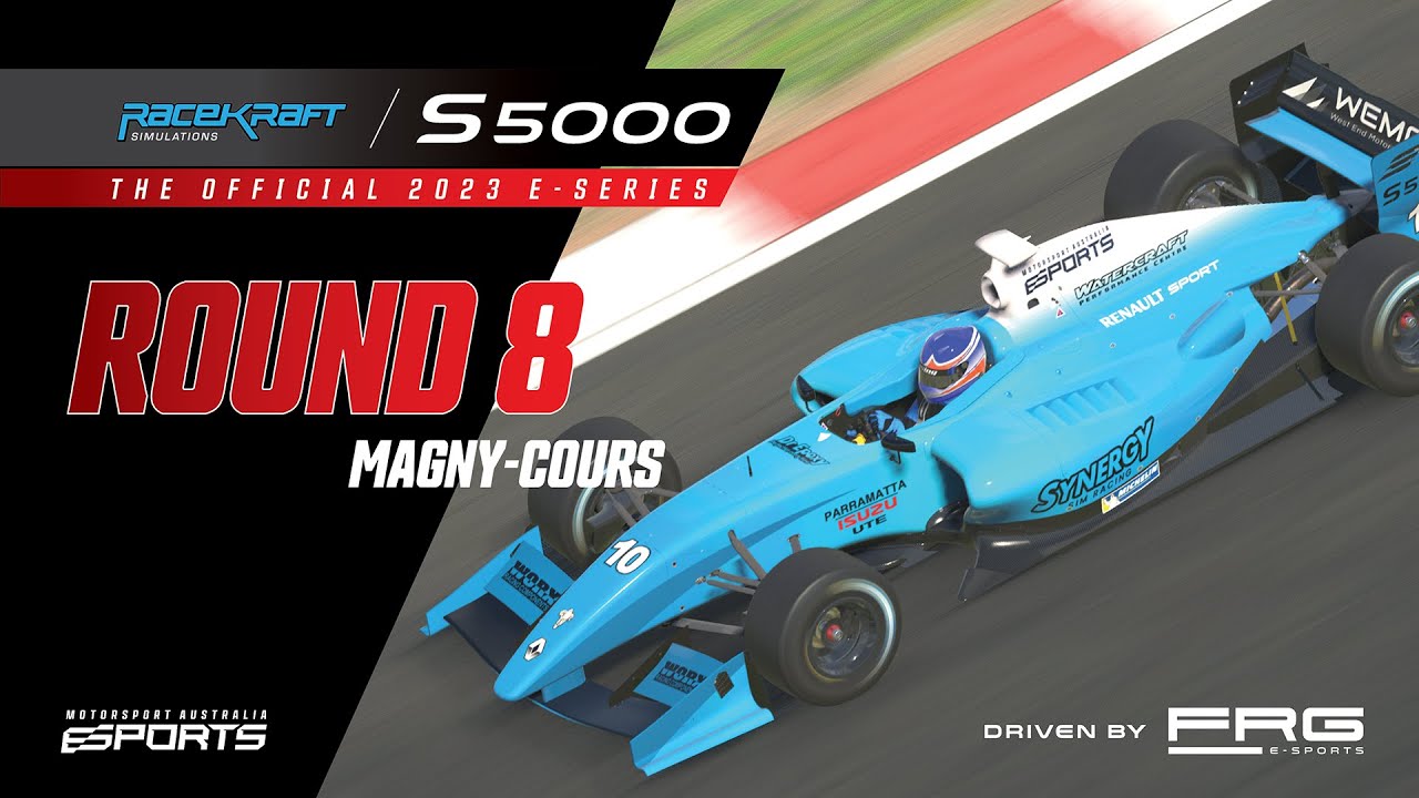 Racekraft S5000 - The Official 2023 eSeries - Round 8 - YouTube