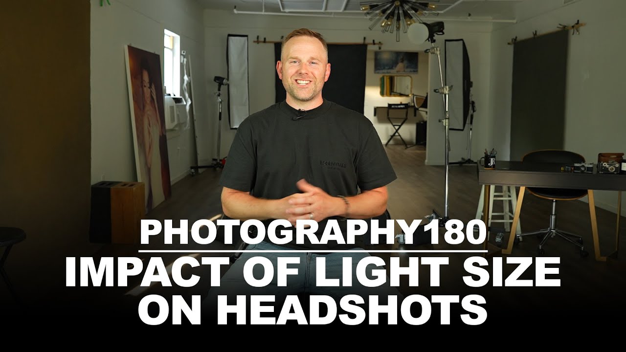 Photography 180 | Ep 36 | Impact of Light Size on Headshots: Small vs ...