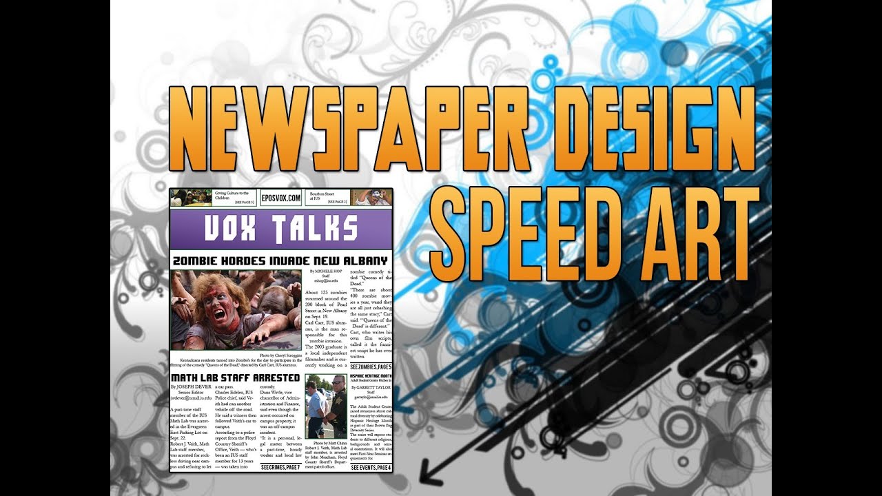 Newspaper Design Speed Art (Adobe InDesign CS6) - YouTube