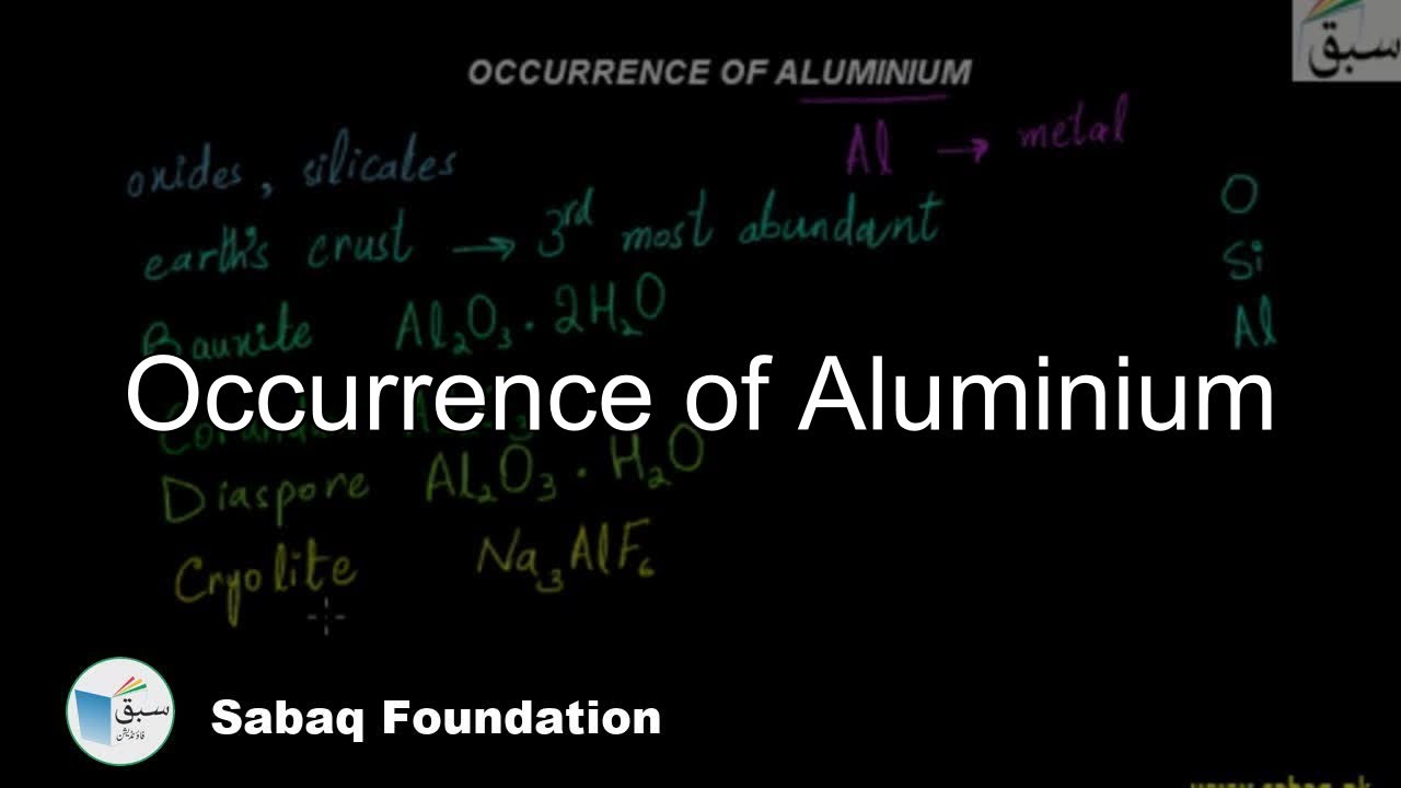 Occurrence of Aluminium, Chemistry Lecture | Sabaq.pk - YouTube