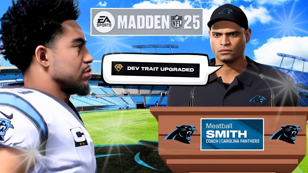 Madden 25 Carolina Panthers Franchise Rebuild Episode 1! ROOKIE DEV ...