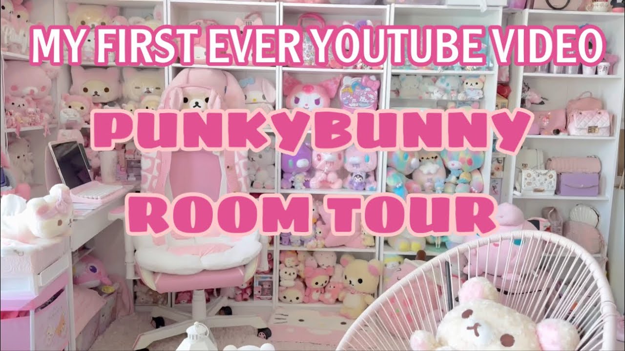 Kawaii Pink Room Tour PunkyBunny 🌸🎀💖 KORILAKKUMA + GACHA + MINISO ...