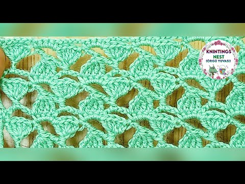 (beginner subtitles)Wonderful easy Crochet knitting making / Tığ işi örgü yapımı