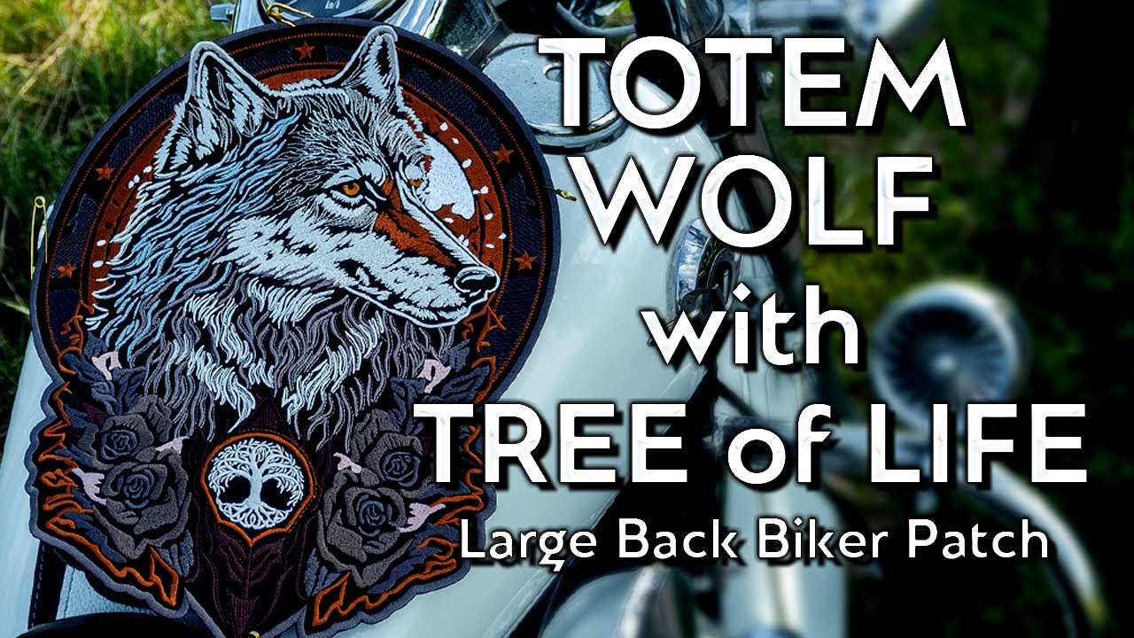 | Embroverse | Totem Wolf with Tree of Life Large Back Patch - YouTube