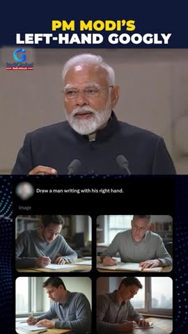 Viral : PM Narendra Modi AI Summit audience with his left handwriting ...