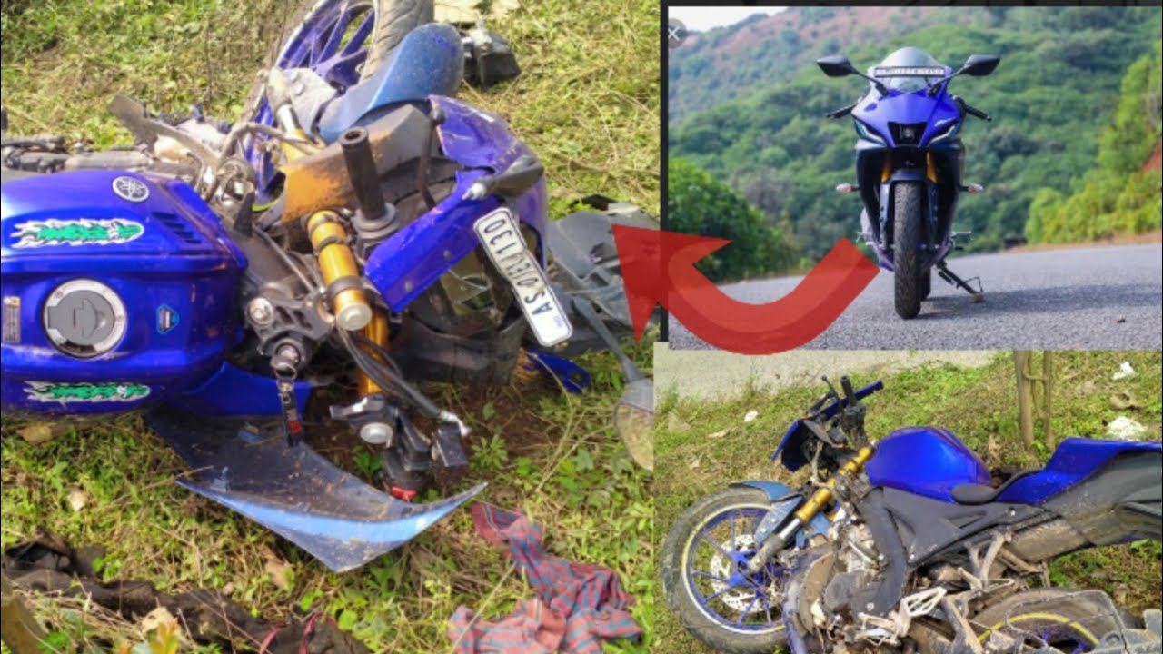 yamaha r15 v4 accident 😱😱😱 - YouTube