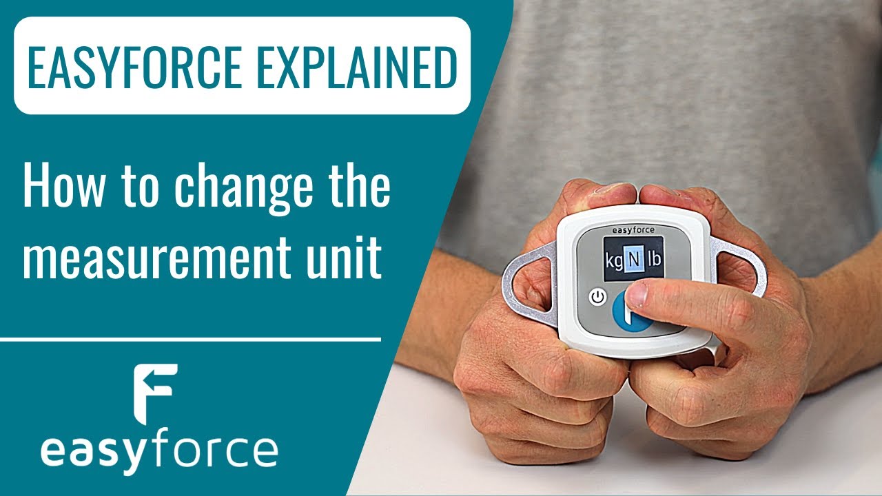EasyForce - Changing Measurement Units (N, Kg, lb) - YouTube