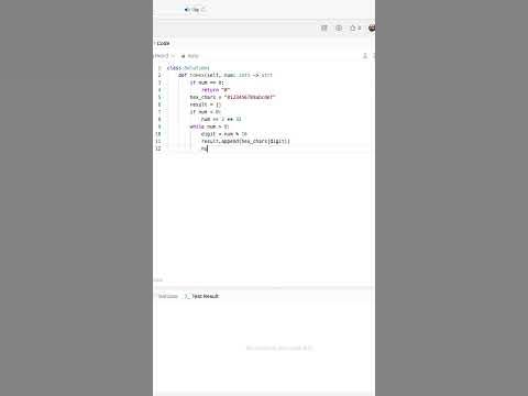 Leetcode #405: Convert a Number to Hexadecimal #leetcode #leetcodepython #python # ...