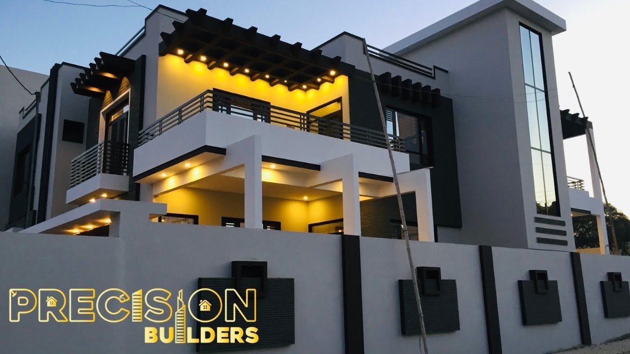 One of the Most Luxurious 400 Sq.Yards House | Modern Front Elevation Design | Precision ...