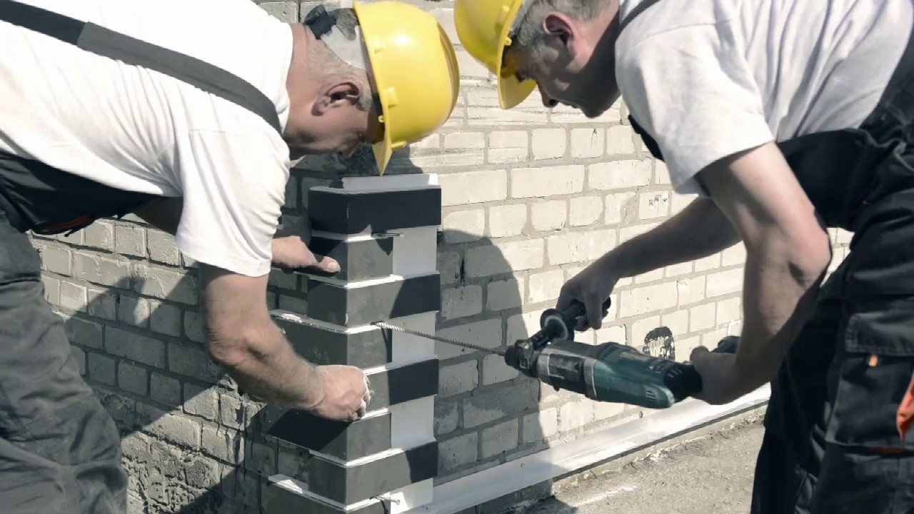 System Termoizolacyjnych Płyt Klinkierowych - STYROMAT | Montaż - YouTube