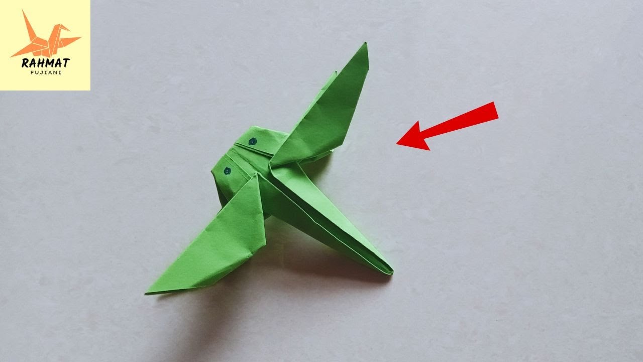 origami capung mudah dan cepat , cara membuat origami capung - YouTube