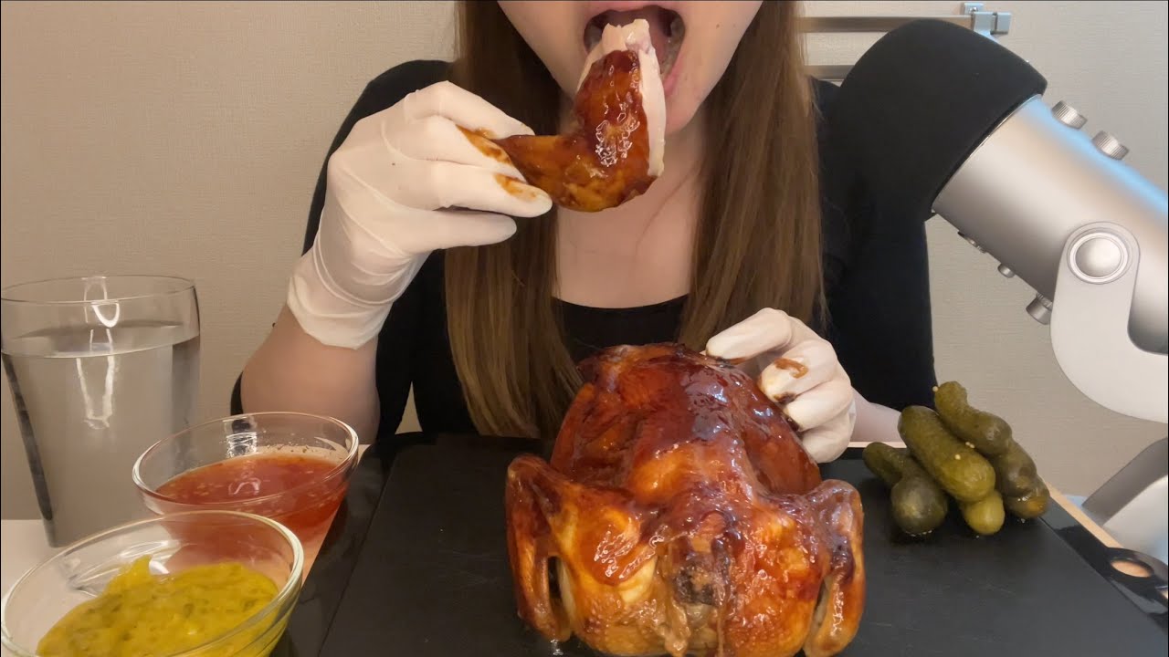 ASMR Rotisserie Chicken🍗 Eating Sounds😙♪ - YouTube