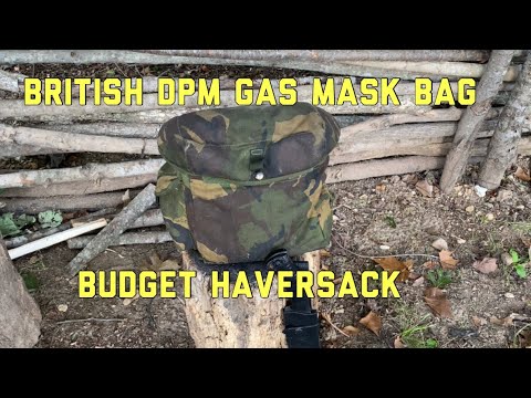 British DPM Gas Mask Bag as a Budget Haversack - YouTube