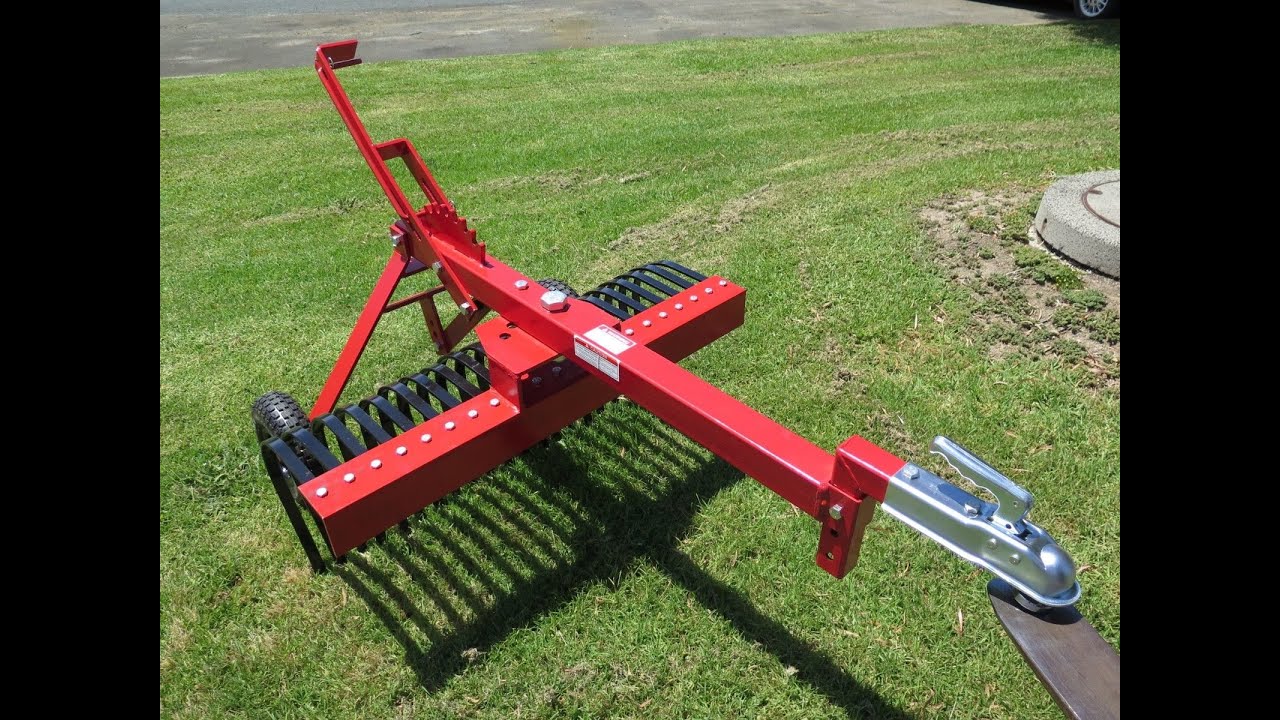 Farm machinery ATV Landscape Rake Stick Rake - YouTube