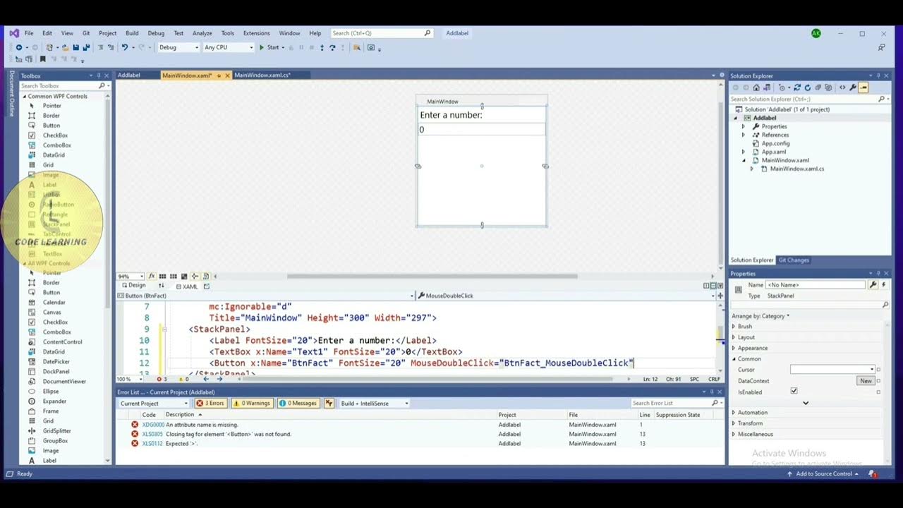 Wpf Pointer Find Factorial Codelearning Youtube